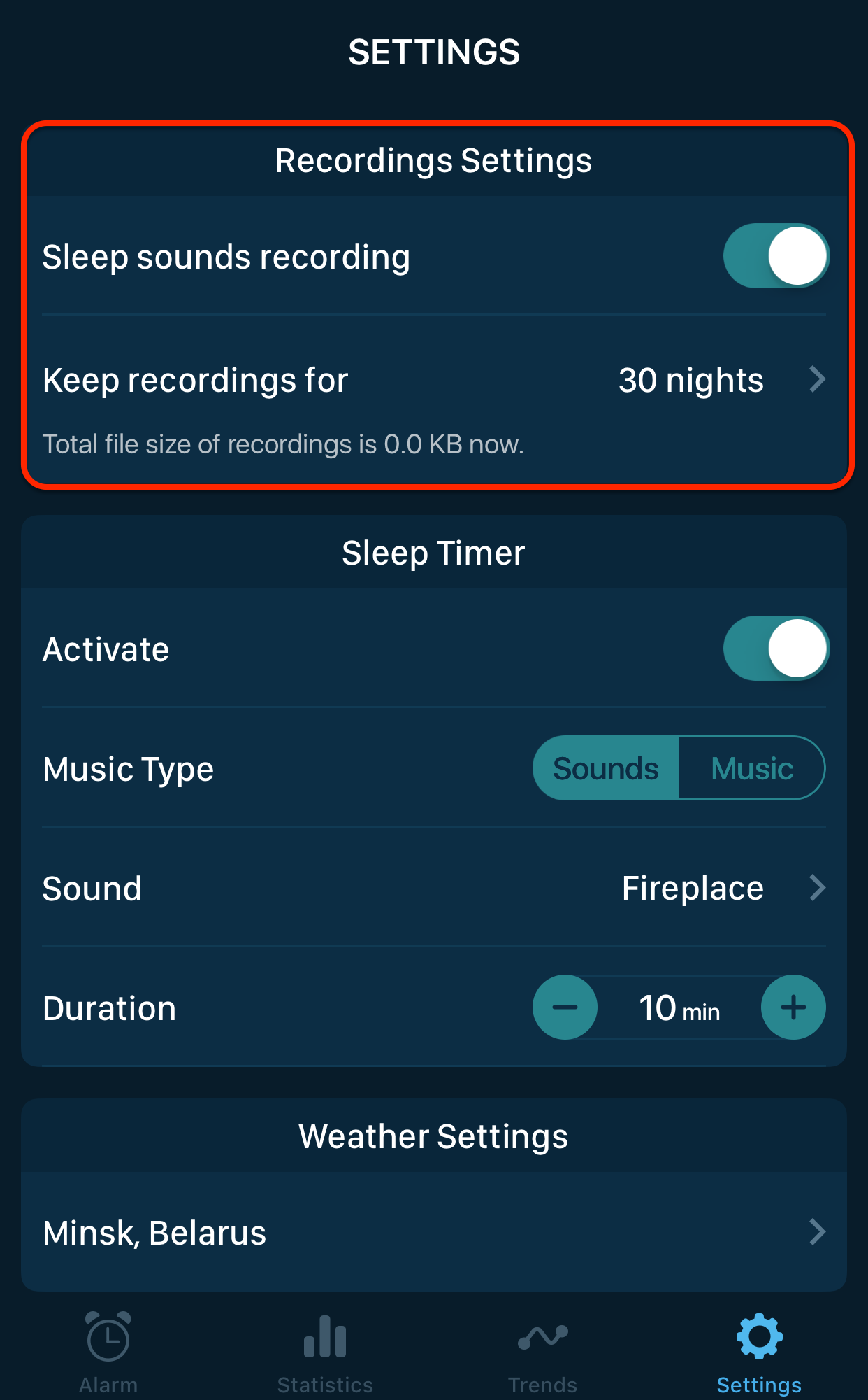 Sound recording and sending sleep data – Help Center